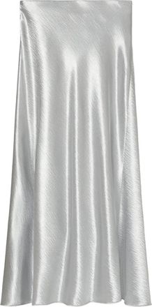 Tory Burch Midirock aus Satin - Silber