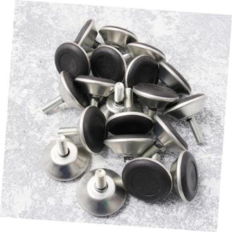 DOITOOL 20stücke Verstellbare Möbelbeine Nivellierfuß Mit Gewinde Fußschale Aus Kunststoff Schwarz Für Tisch Stuhl Sofa Schützt Böden