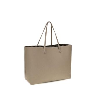 Fendi Womens Beige Calf Leather Bos Taurus Shoulder Bag