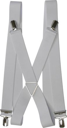 Harrys-Collection Herren Hosentr&auml;ger 4 Clips Metallkreuz-R&uuml;ckenteil, Gr&ouml;&szlig;en:120 cm, Farben:weiss