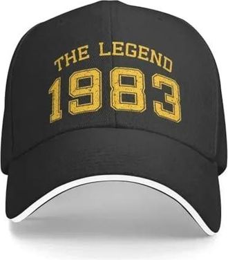 Generic Casquette Homme, Custom The Legend Born en 1983 Casquette de Baseball Protection Solaire Plaquette r&eacute;glable pour Hommes pour Papa Cadeau Printemps