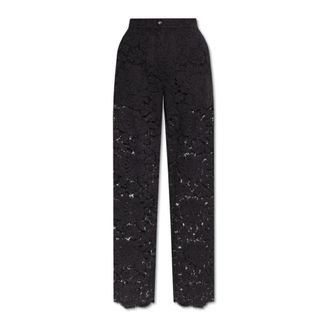 Dolce & Gabbana Spitzenhose - - Trousers - Damen - Schwarzk - S