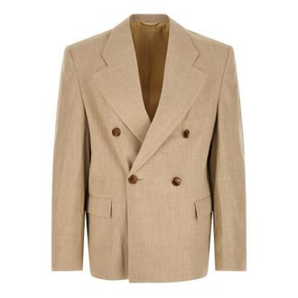 S&eacute;fr Homme, Costumes, Beige, Taille: L Donovan Double-Breasted Blazer