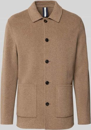 Profuomo Hemdjacke aus Wolle mit aufgesetzten Taschen