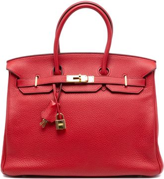 Herm&egrave;s Crossbody Bags - Togo Birkin Retourne 35 - Gr. unisize - in Rot - f&uuml;r Damen