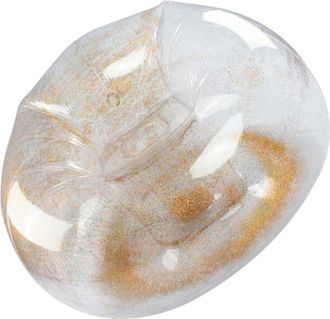 Soimiss Aufblasbarer Lounge Sessel Gold mit Konfetti Tragbarer Aufblasbarer Sitz für Camping Strand Wohnzimmer und Schlafzimmer Leicht und Komfortabel für Out