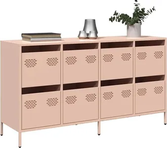 vidaXL Buffet rose 135x39x73,5 cm acier lamin&eacute; &agrave; froid - Vidaxl