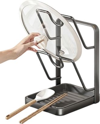 Generic K&uuml;chendeckel-Aufbewahrungs-Organizer - Schrank-Pfannen-Deckel-St&auml;nder, Arbeitsplatten-Organisationsregal | F&uuml;r Schrank-Speisekammer-Wohnung, Schlafsaa