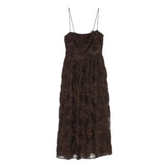 Rotate Gebl&uuml;mtes Midikleid - - Dresses - Damen - Braun - S