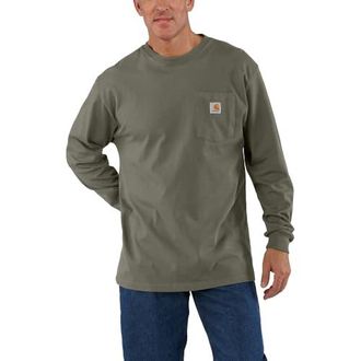 Carhartt Work in Progress T-shirt de travail &agrave; manches longues pour homme, olive, Taille XL