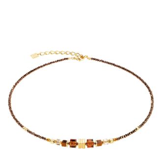 Coeur de Lion Halskette - Halskette Wave Cube Flow - Gr. unisize - in Braun - f&uuml;r Damen