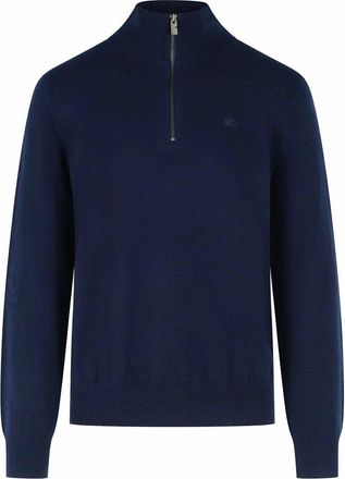 Burberry Pull Col Rond - Bleu Fonc&eacute;