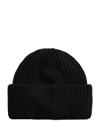 Canada Goose Cashmere-Blend Ribbed Winter Hat - Black