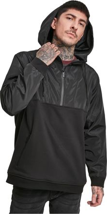 Urban Classics Herren Military Half Zip Hoody Kapuzenpullover, Schwarz (Black 00007), Medium (Herstellergr&ouml;&szlig;e: M)