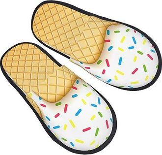 Generic Chaussons Vermicelles De Glace Fondants Antidérapantes Slippers Légers Pantoufles En Coton Pour DIntérieur Hiver La Maison L