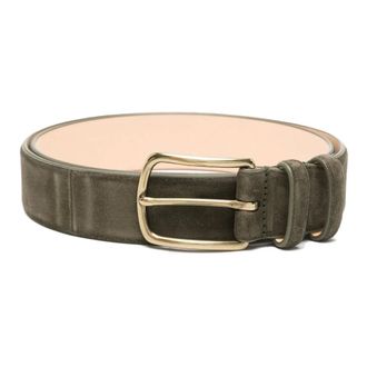 Officine Creative Homme, Accessoires, Vert, Taille: 90 CM Ceinture en daim