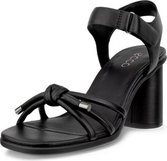 Ecco Sculpted Alba 65 Damen-Sandalen mit Knotenriemen, Absatz, Schwarz, 6-6.5