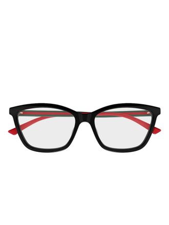 Gucci lunettes de vue ray&eacute;es &agrave; monture papillon - Noir