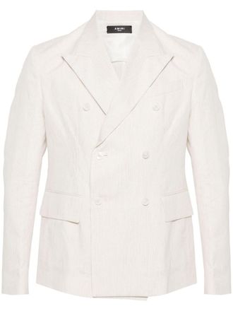 Amiri blazer en maille m&eacute;tallis&eacute;e - Tons neutres