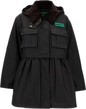 Barbour Femme, Vestes, Noir, Taille: 38 FR Peplum Waxed Jacket