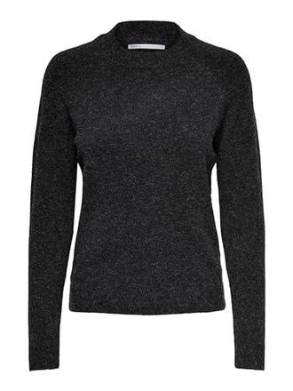 Only Onlrica Life L/S Pullover KNT Noos Pull-Over, Noir, S Femme
