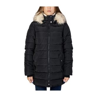 Only Schwarze Kapuzenjacke f&uuml;r Frauen - - Coats - Damen - Schwarzk - S
