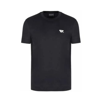 Armani Essentials T-Shirt mit Emoji-Patch - - Tops - Herren - Schwarzk - L
