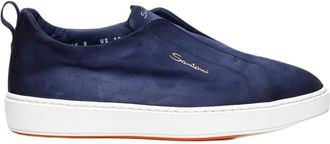 Santoni Homme, Chaussures, Bleu, Taille: 42 1/2 EU Santoni Baskets