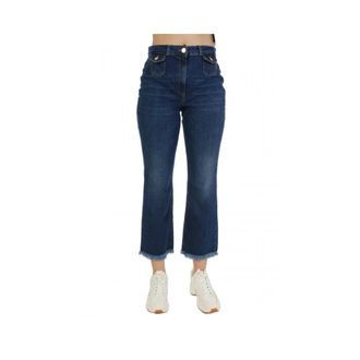 Elisabetta Franchi Cropped Slim Fit Jeans - - Jeans - Damen - Blau - W28