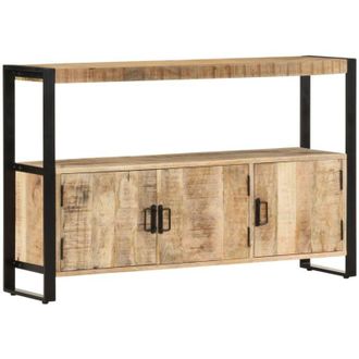vidaXL Vidaxl - Armoire en bois massif avec un charme vintage avec 3 portes et un compartiment