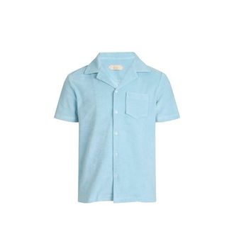 Aur&eacute;lien Chemise en tissu &eacute;ponge de coton m&eacute;lang&eacute;