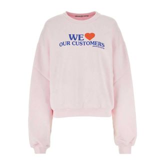 Alexander Wang Pastellrosa Baumwoll-Sweatshirt - - Sweatshirts & Hoodies - Damen - Rosa - XS