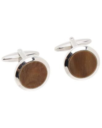 Lindenmann Runde Manschettenkn&ouml;pfe mit Textileinlage in