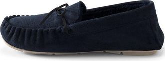 Lands End Mokassins in Veloursleder-Optik, Herren, Größe:44 regular, Blau, Polyester, by Lands End