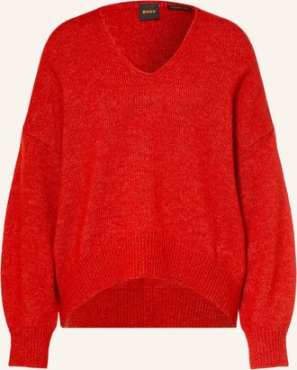 HUGO BOSS Pullover Mit Alpaka rot