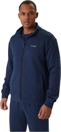Guess Homme, Sweatshirts et sweats &agrave; capuche, Bleu, Taille: XL Gilet zipp&eacute; ML