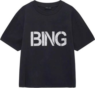 Anine Bing Femme, Tops, Noir, Taille: 36 FR Wagner Printed T-shirt