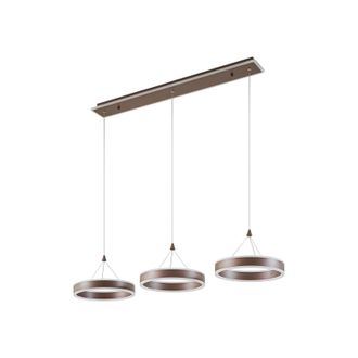 Lucande LED Kolo dimmbar (Modern) in Braun (3 flammig,) Wohnzimmerleuchte