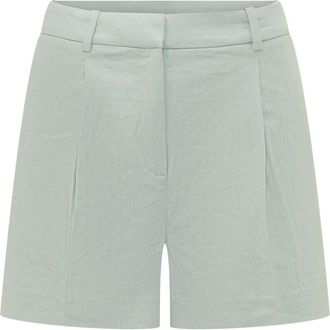 Calvin Klein Femme, Shorts, Vert, Taille: 36 FR Linen Blend Tailored Shorts