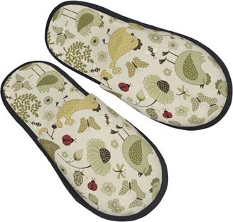 Generic L&eacute;g&egrave;re Pantoufles Femmes feuilles jaunes &agrave; motif de poulet Maison Pantoufles Confortable Chaussons Homme pour Adulte Maison Homme L