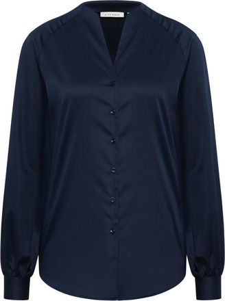 Eterna Elegante Satinbluse mit Volumin&ouml;sen &Auml;rmeln - - Blouses & Shirts - Damen - Blau - S