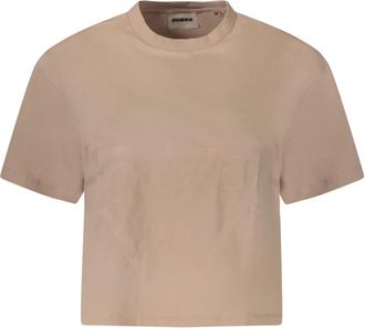 Guess Femme, Tops, Beige, Taille: 38 FR Crop T-shirt
