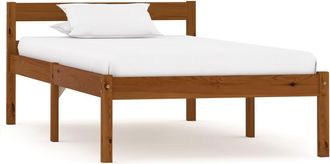 vidaXL Giroletto Senza Materaso Ambrato In Legno Di Pino 100x200cm - Vidaxl