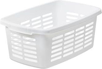 Orthex Mangelkorb 30 L | Weiss | Haushalt, Bad, W&auml;sche, Spielzeug, Zeitschriften, Sportger&auml;te | Ergonomische Griffe | L57 x W36 x H23 cm