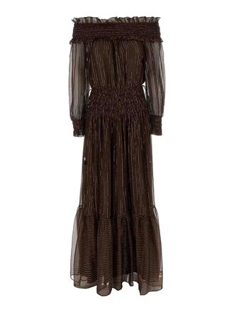 Self Portrait Maxi Robe - Marron