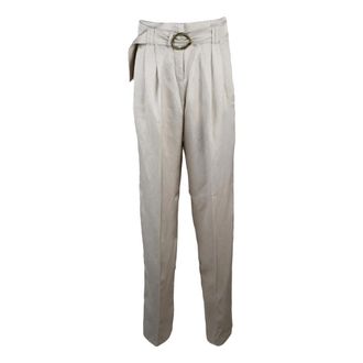 Marella Femme, Pantalons, Beige, Taille: 38 FR Pantalon Palazzo Pliss&eacute;
