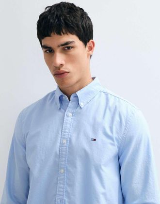 Tommy Jeans Oxford-Hemd in Hellblau
