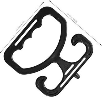 Soimiss Lot de 2 Poign&eacute;es Porte-Paquet de Courses Antid&eacute;rapantes Supports de Transport Portables en Plastique L&eacute;ger Couleurs Noire et Verte pour March&eacute; Superm