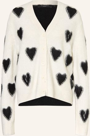 AllSaints Allsaints Strickjacke Scatter Heart Mit Alpaka weiss