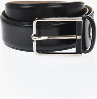 Corneliani Leather Belt With 30mm Metal Buckle size 85